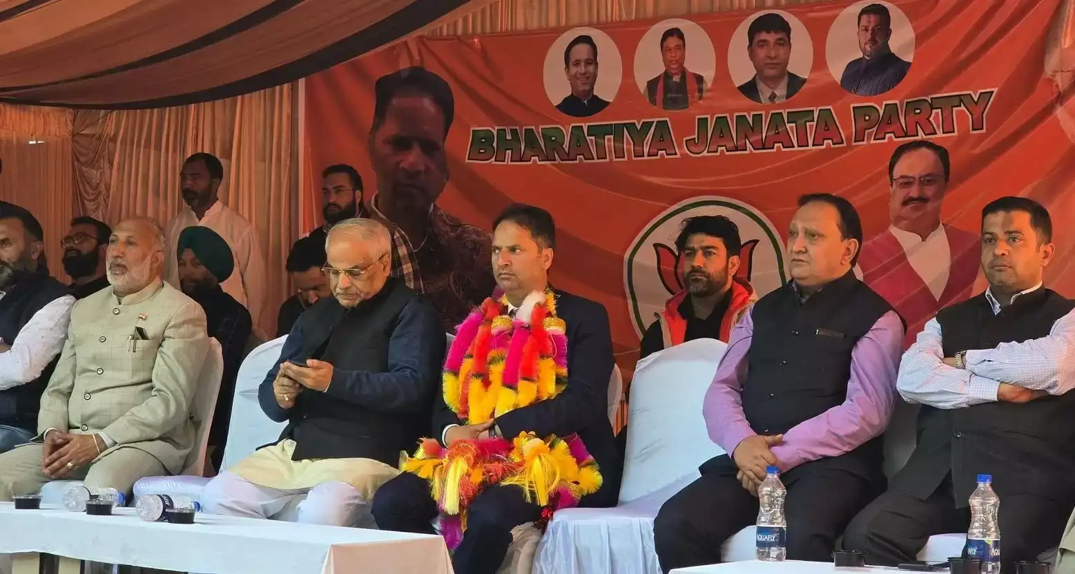 Srinagar: सुनील शर्मा एवं अशोक कौल ने बडगाम में मोहसिन की रैली को किया ...